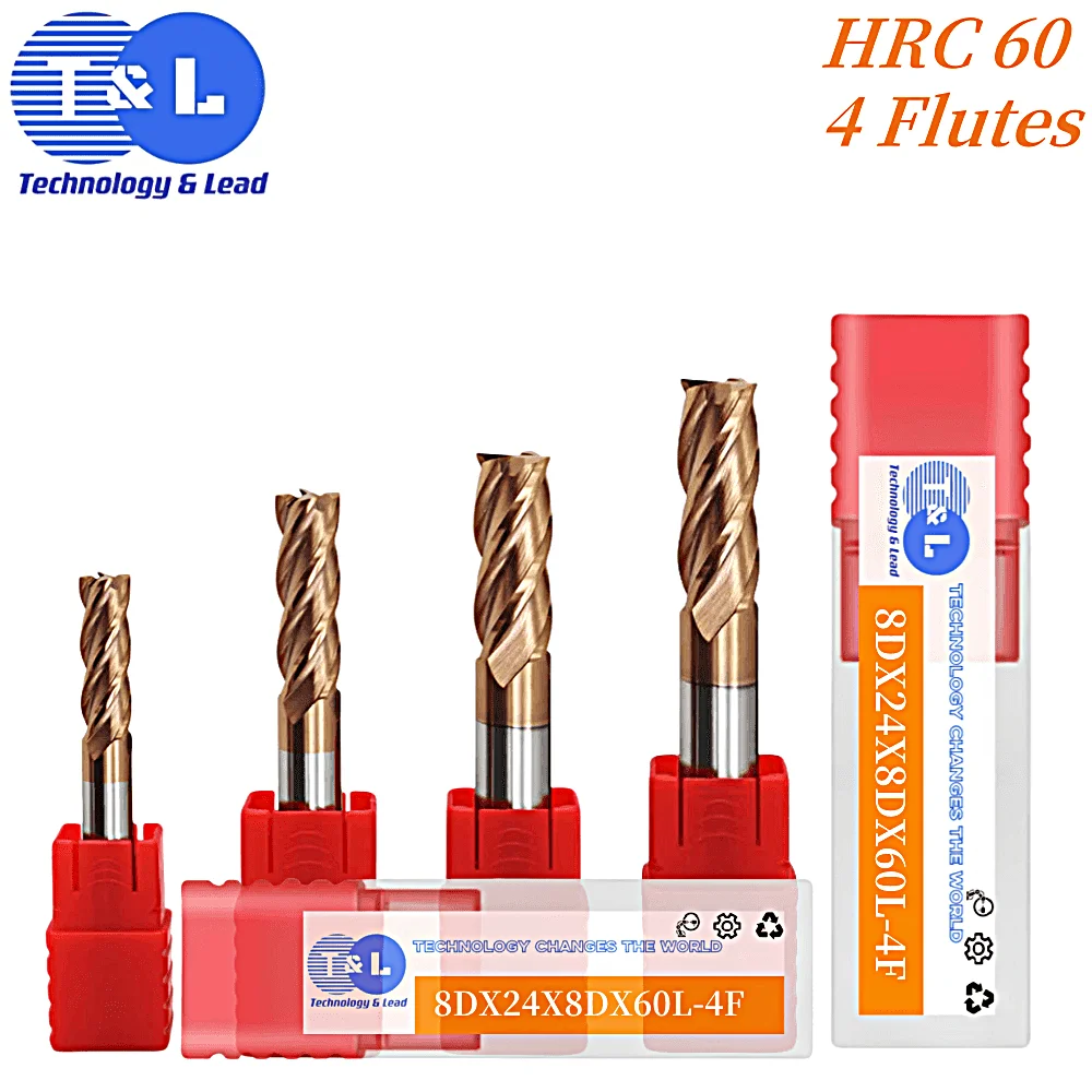 T-L-HRC60-4Flutes-Endmill-Milling-Cutter-Alloy-Coating-Tungsten-Steel ...