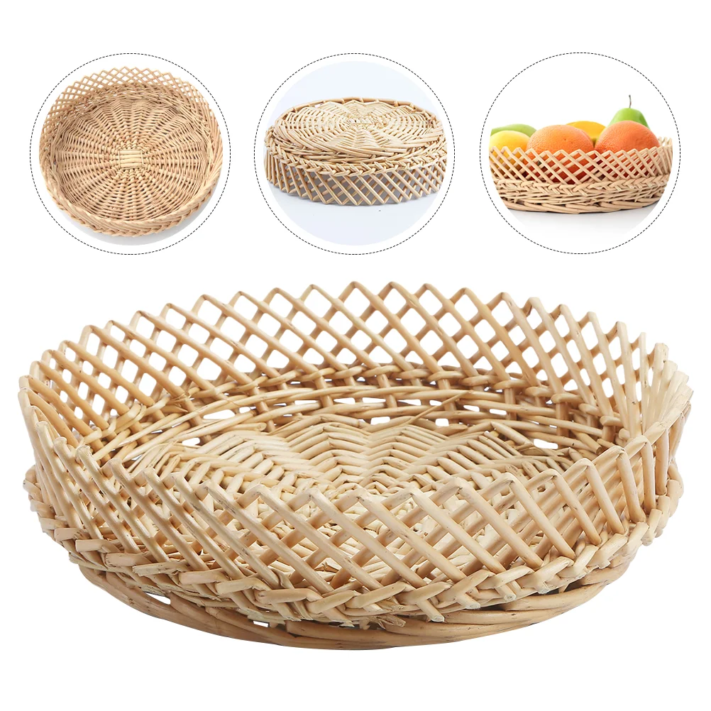 Wicker Fruit Basket Wicker Bread Basket Natural Wicker Basket Snack ...