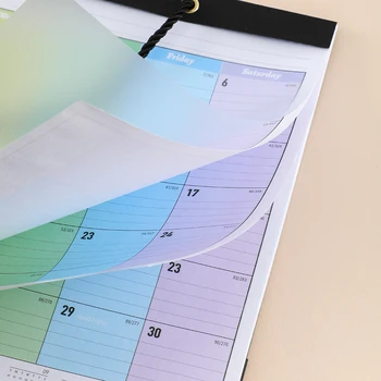 1 pc 2024 Rainbow Monthly Wall Calendar PVC Transparent Cover perfect ...