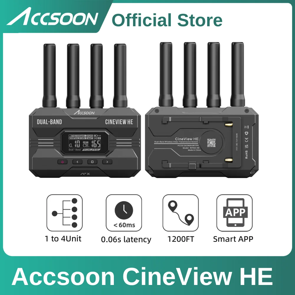 Wireless Hdmi Accsoon CineView HE Video Camera Transmitter Receiver 2.4 ...