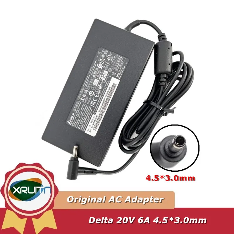 Genuine DELTA ADP-120VH D 20V 6A 120W 4.5x3.0mm THIN AC Adapter For MSI ...