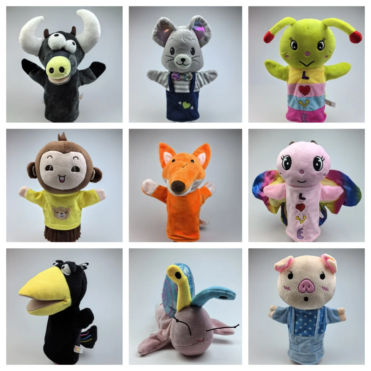 Pel-cia-de-pel-cia-Animais-Brinquedos-para-Crian-as-Hand-Finger-Story ...