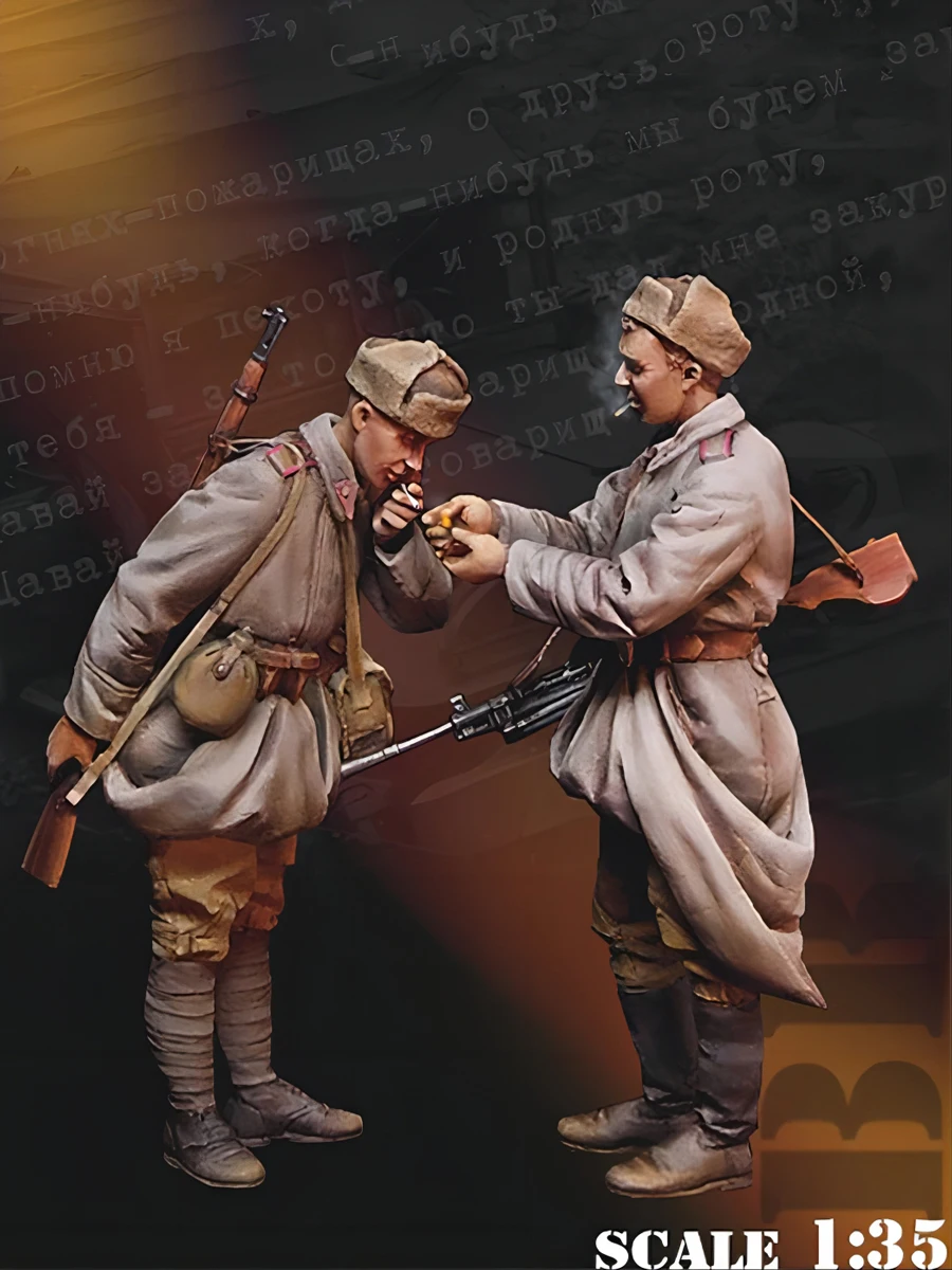 1/35 Resin Model Figure Kits GK , Two People，Military Theme，Unassembled ...