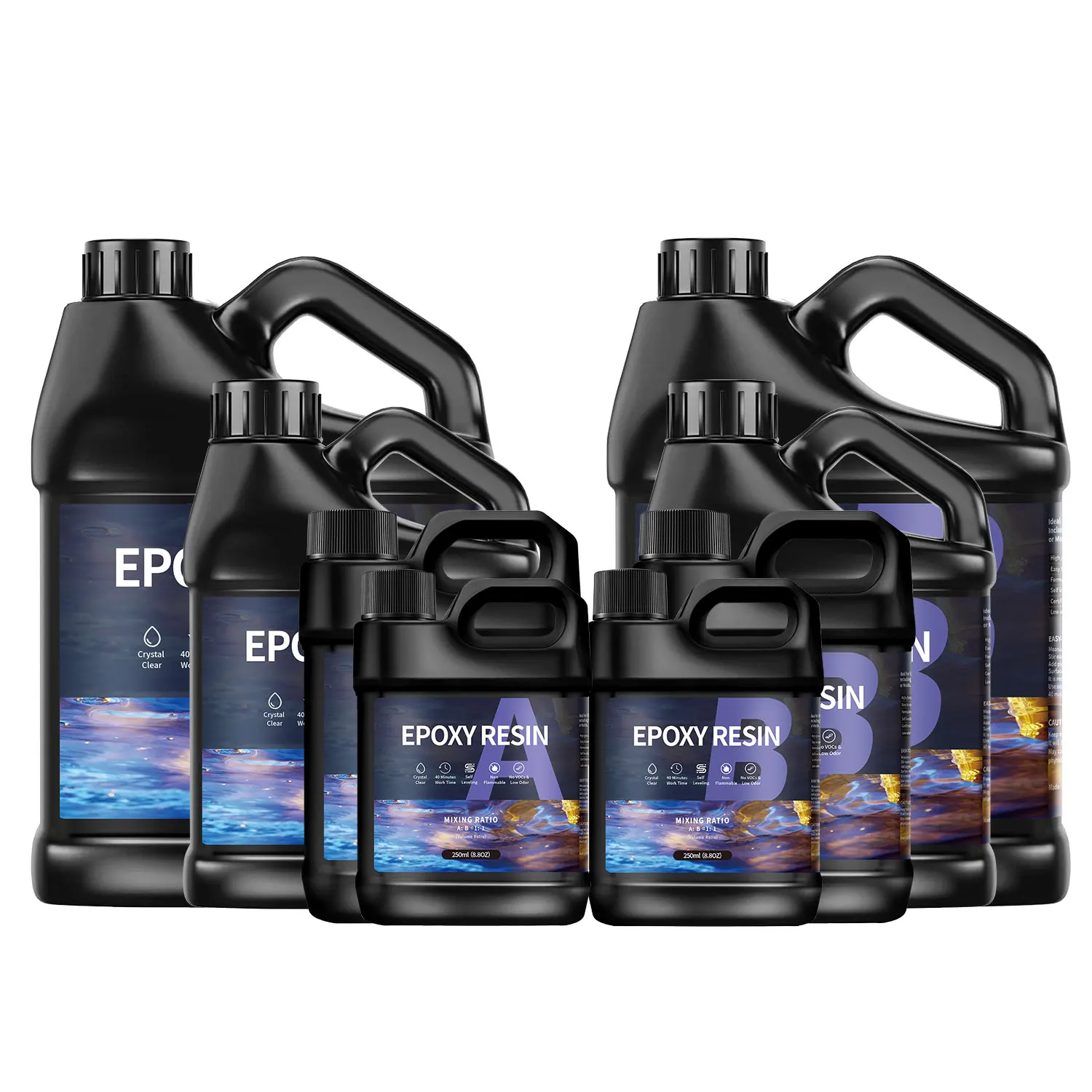 500-1000Ml-1-1-Ab-Kristal-Epoxyhars-Lijm-Kits-Hoge-Kleefkristal-Uv-Set ...