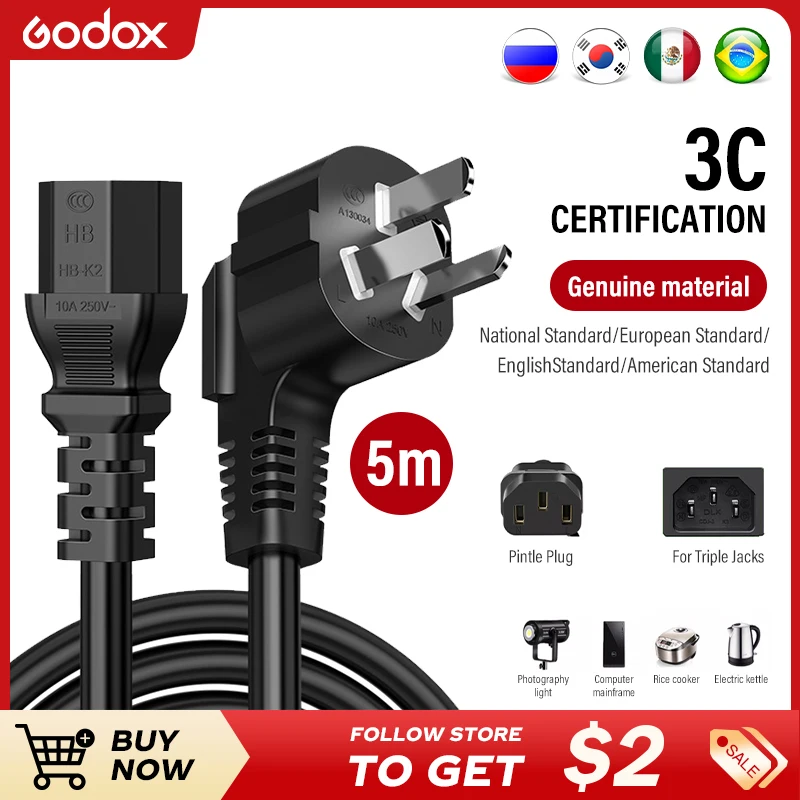 Godox Original High Quality Material Power Cable for SL60W SL200Bi ...