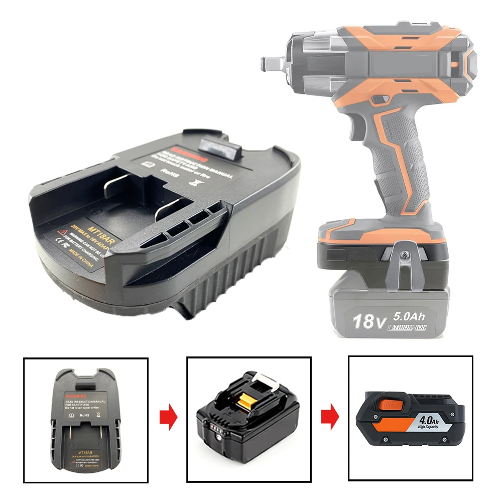 리튬 이온 배터리 어댑터 변환기, 마키타 18V, 20V, RIDGID, AEG 18V, 20V, 전동 공구 액세서리 변환기