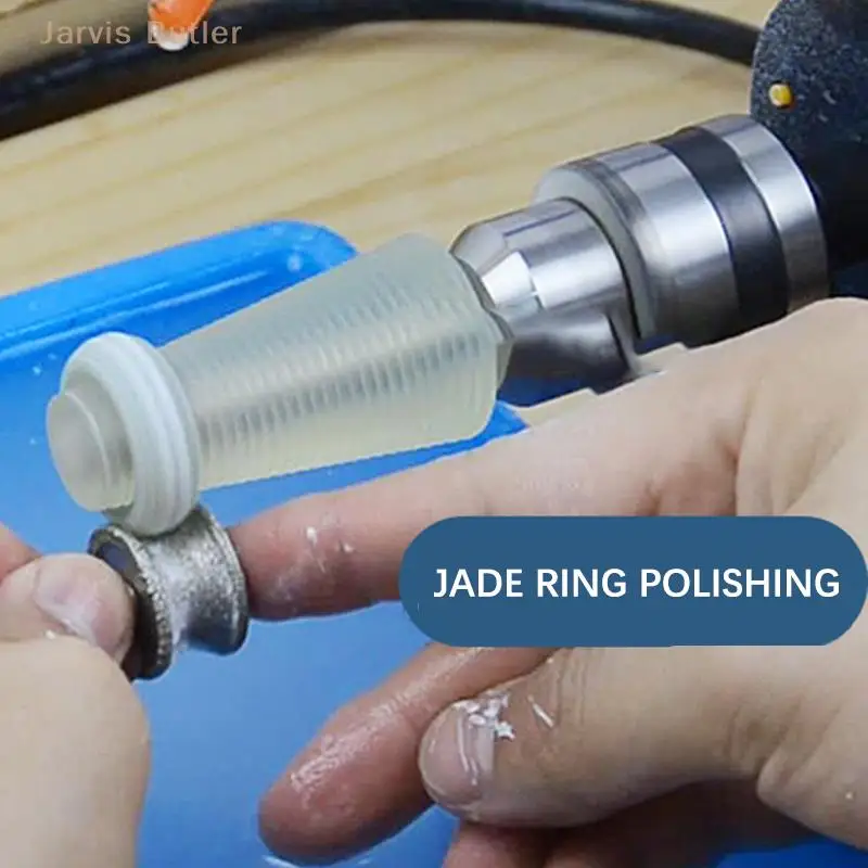 1pc Agate Jade Ring Fixed Rod Polishing Tools Grinding Conical Sleeve ...