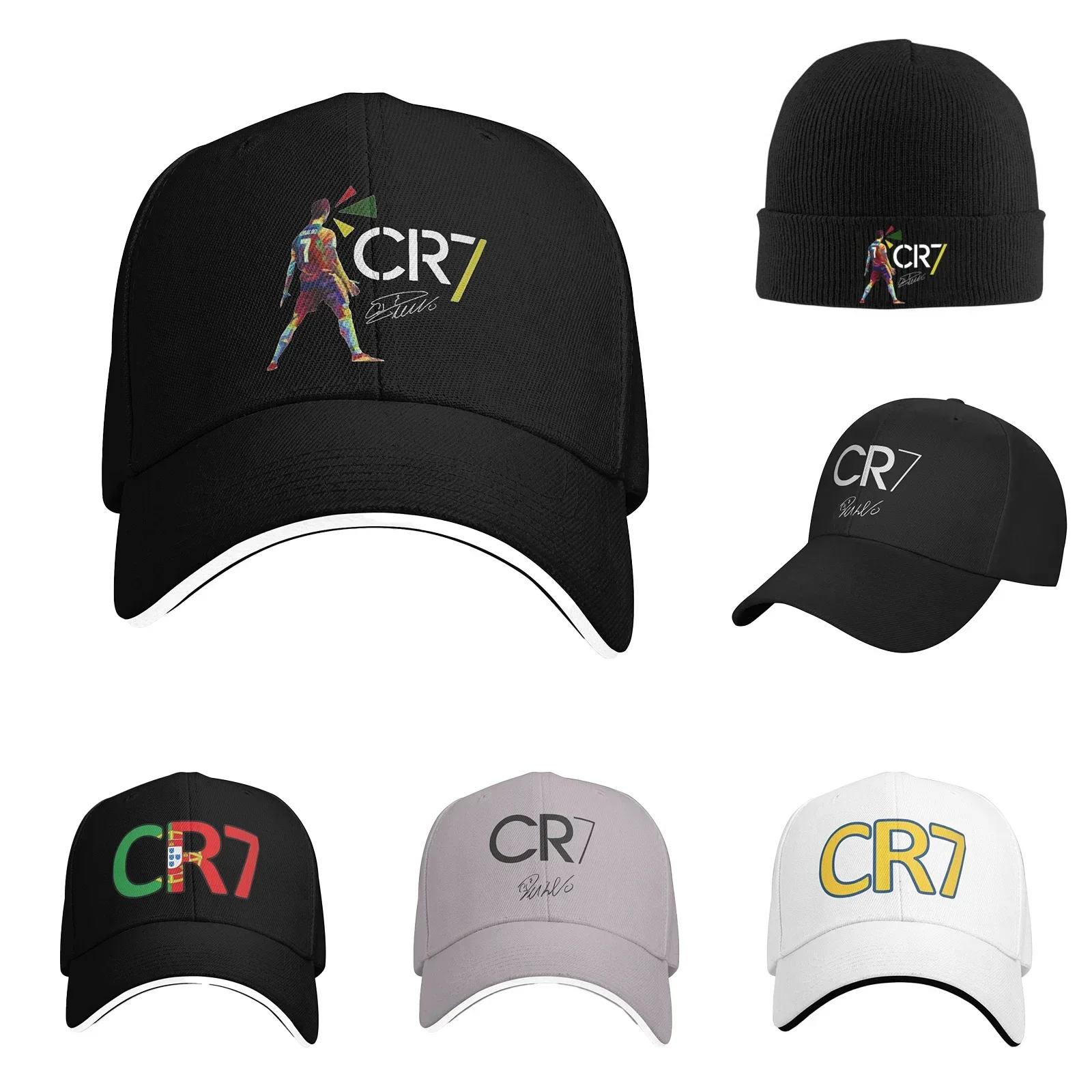 aCr7 Football Ronaldo Signature Adjustable Hat Autumn Sunscreen Cap ...