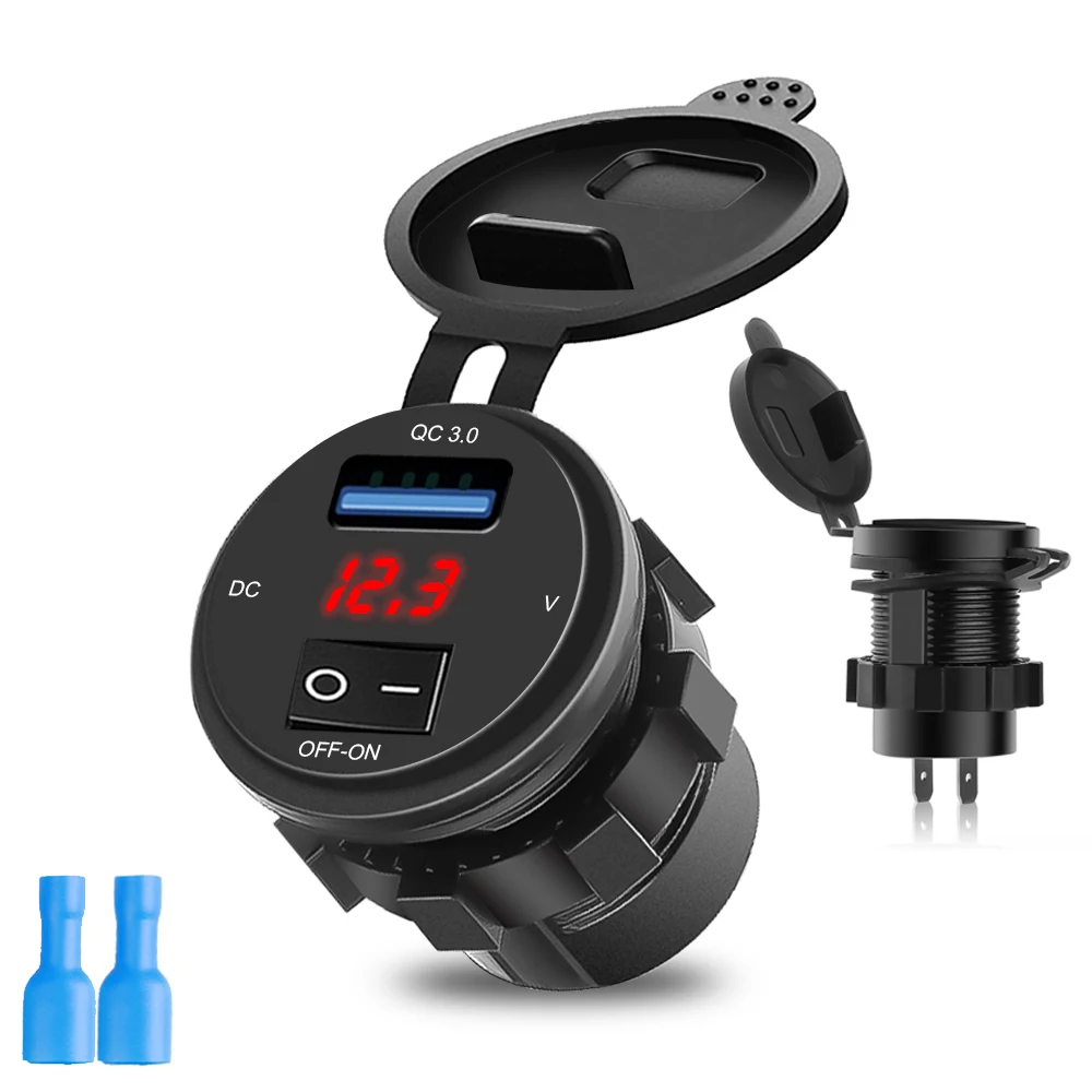 QC-3-0-USB-Car-Charger-Socket-Digital-LED-Display-Voltmeter-with-ON-OFF ...