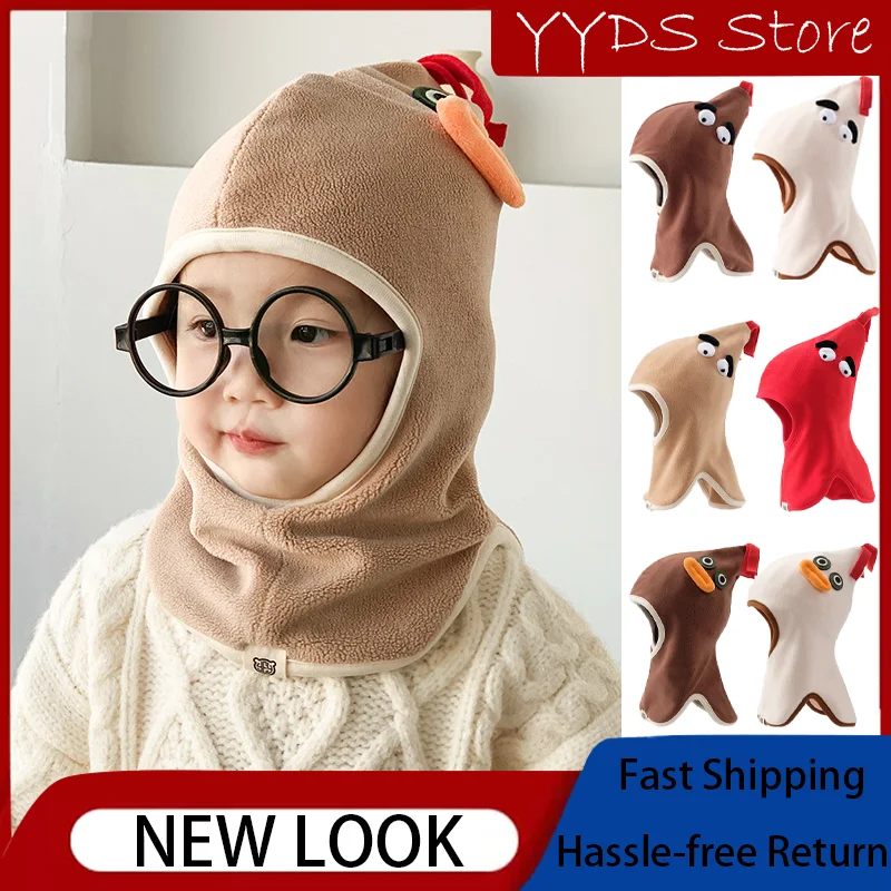 Funny-Rooster-Hat-for-Kids-Knitted-Winter-Children-s-Beanie-with ...