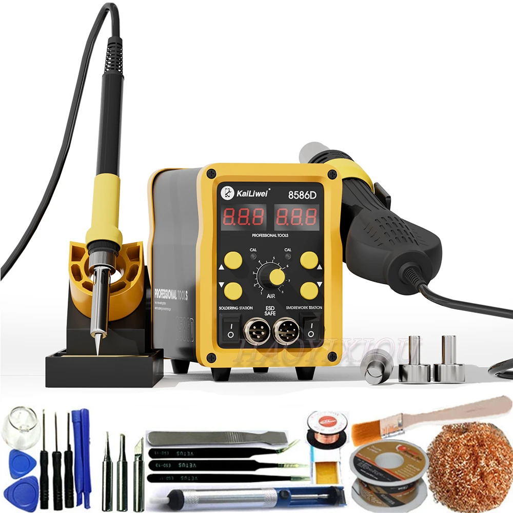 Kailiwei 8586d Soldering Station 2 In 1 Digital Esd Hot Air Blower Heat ...