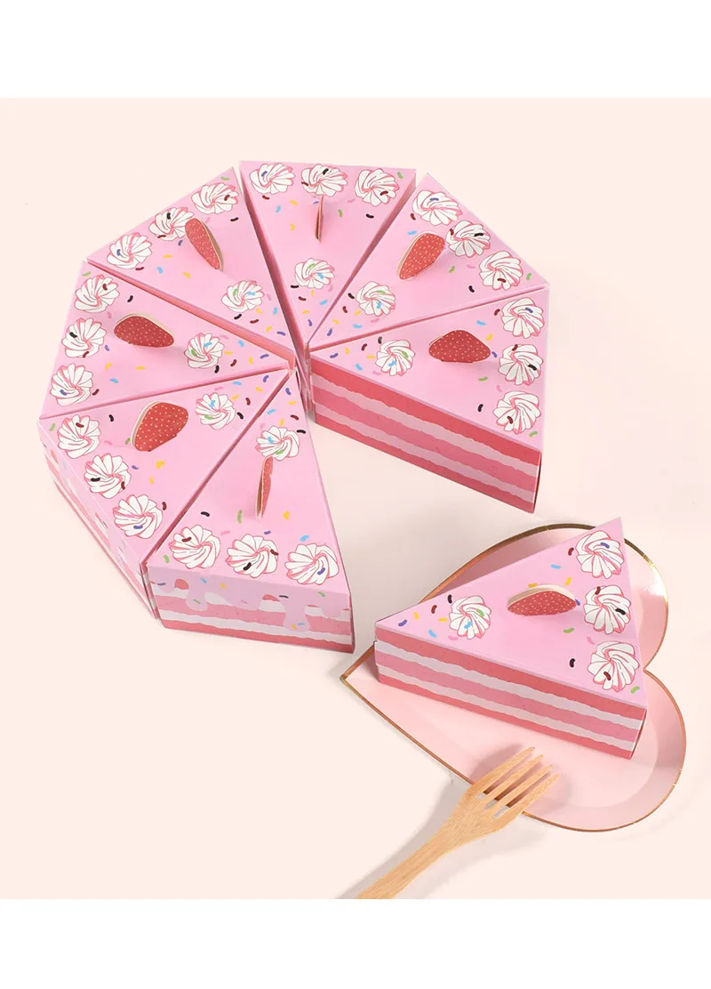 Triangle Candy Boxes Cake Candle Shape Cute Cookies Packaging Box for ...