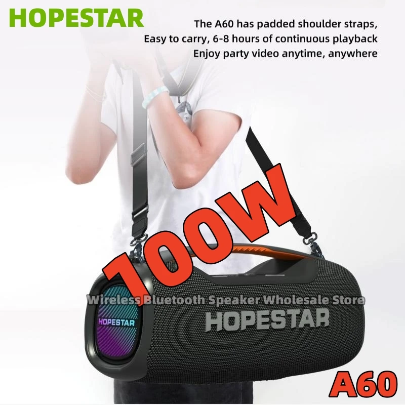 Hopestar A60 100W karaoke Bluetooth Speaker High Power Outdoor Portable ...