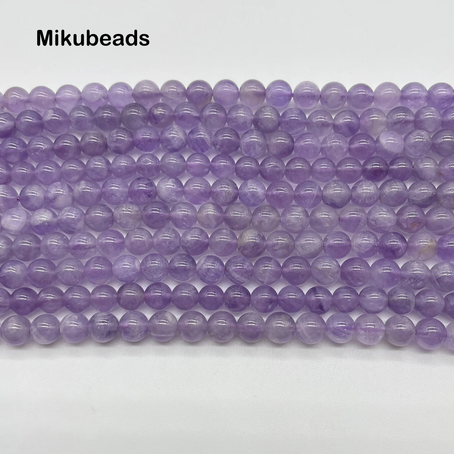 Wholesale Natural 6mm A+ Lavender Amethyst Quartz Smooth Round Loose ...