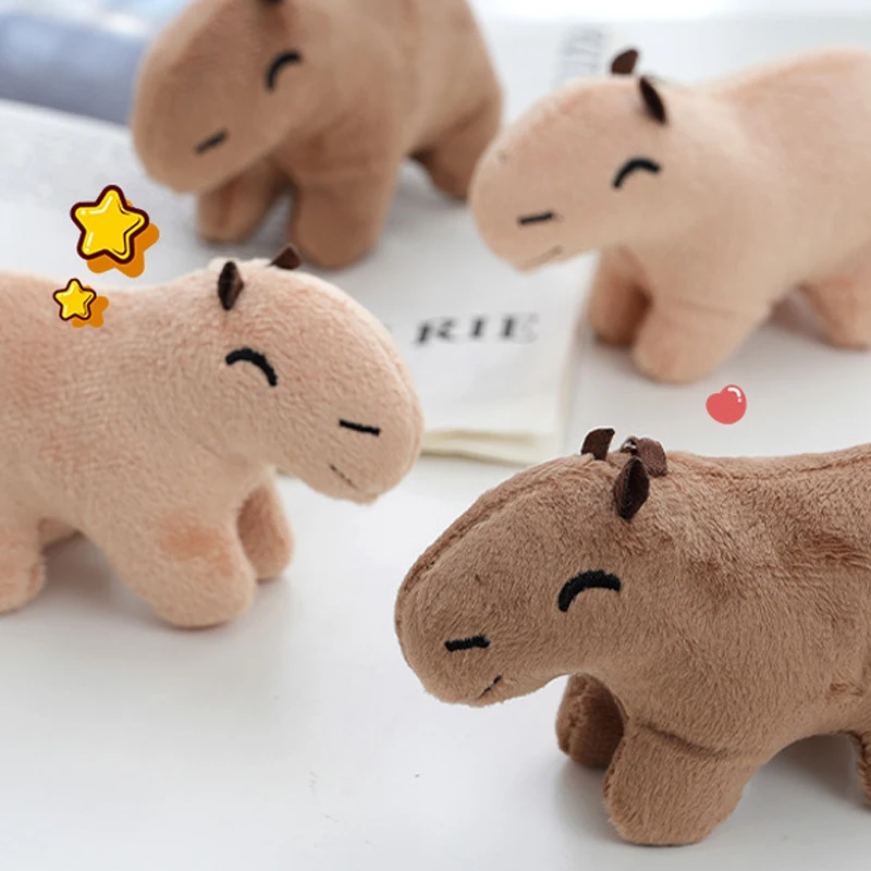 12cm-Simulation-Capybara-Plush-Toy-Stuffed-Animals-Keychain-Keyring ...