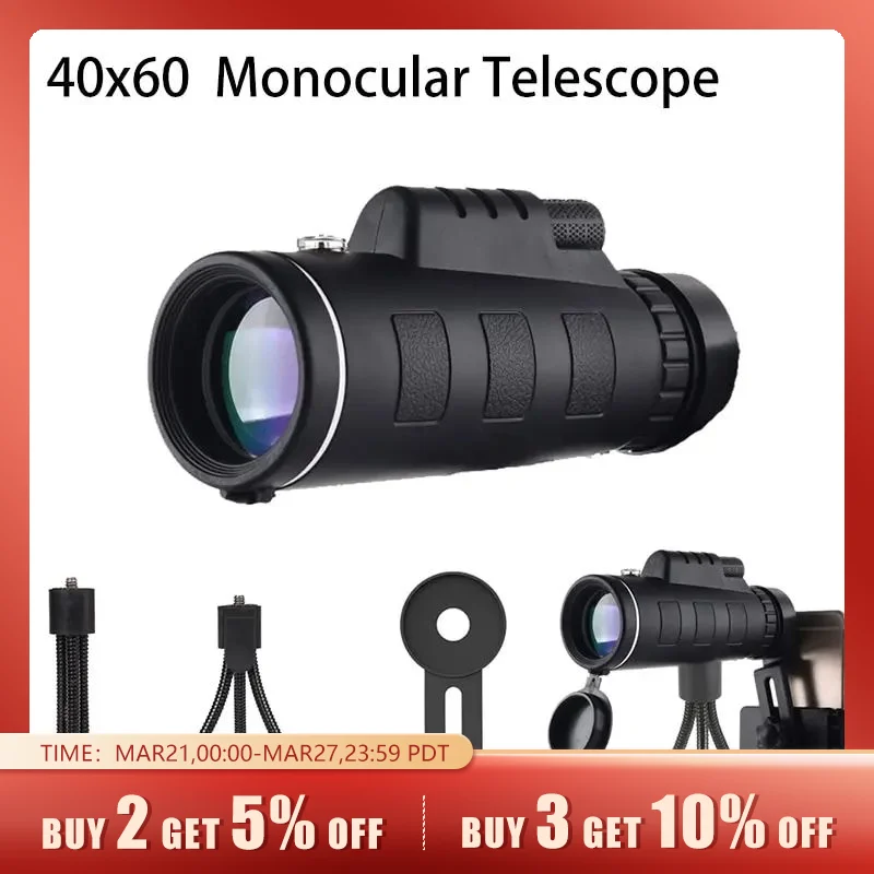 60x40-Monocular-Telescope-Portable-Zoom-HD-5000M-Telescope-Long ...
