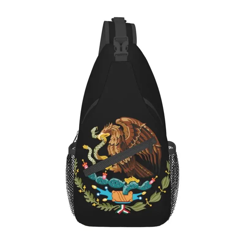 Custom-Cool-Coat-Of-Arms-Of-Mexico-Crossbody-Sling-Backpack-Men-Mexican ...
