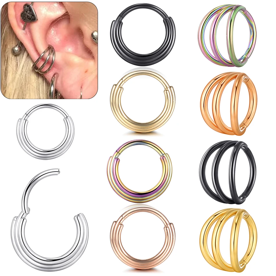 1PC-16G-Hinged-Segment-Nose-Hoop-Rings-for-Women-Surgical-Steel-Septum ...