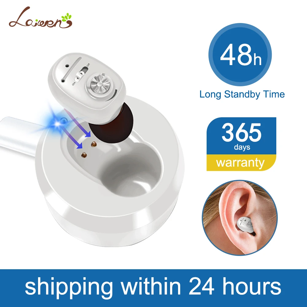 Rechargeable Hearing Aid High Power Sound Amplifier Digital CIC Hearing Aids Invisible ...