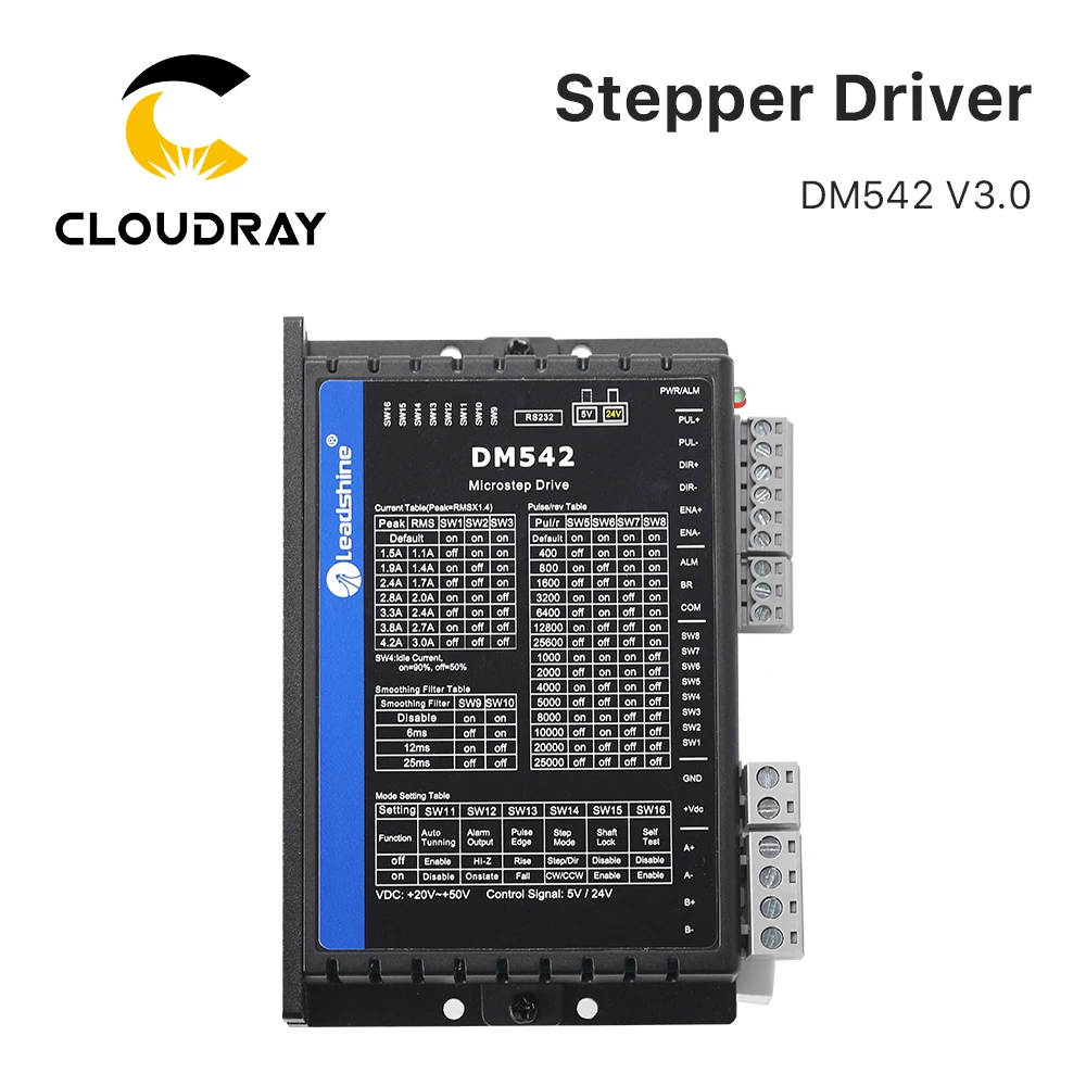 Leadshine DM542 2 Phase Stepper Driver 20-50VDC 1.0-4.2A for NEMA17 ...