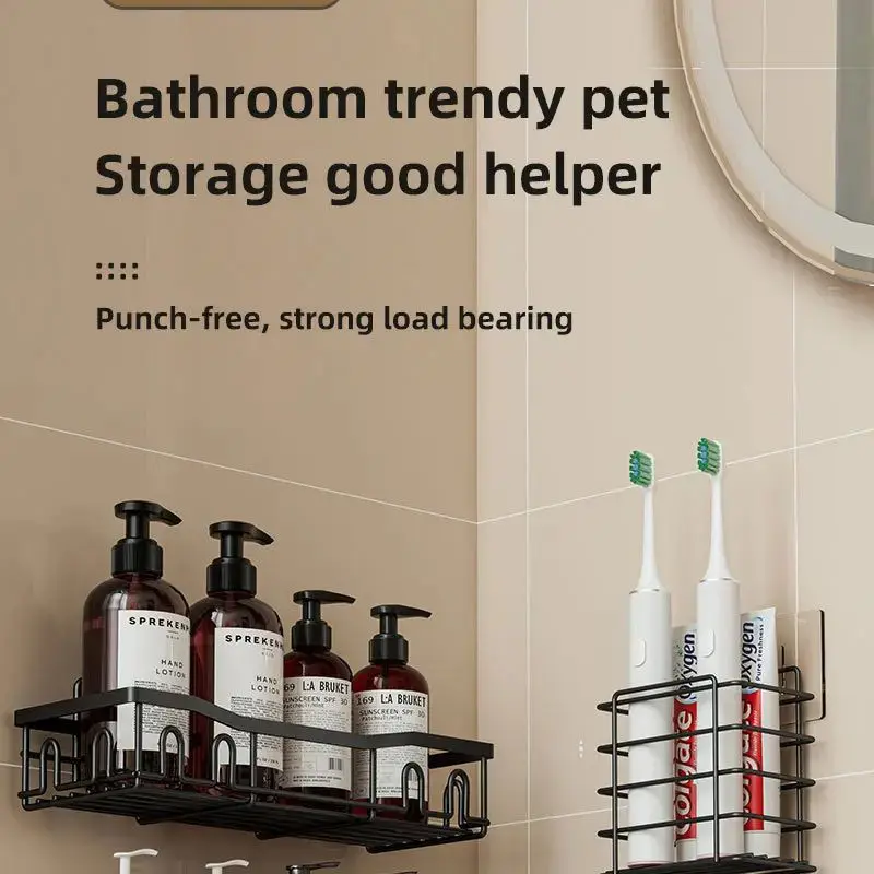 Soap-Rack-Punch-free-Nail-free-Bathroom-Single-Layer-Drain-Wall-Hanging ...