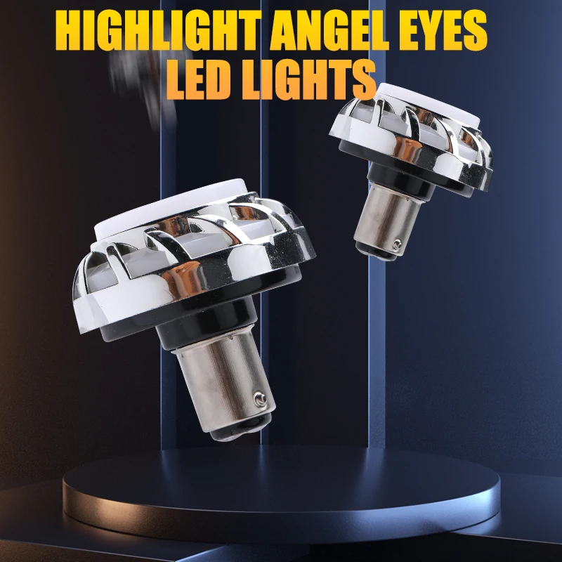 1PC-12-24VUniversal-Motorcycle-Headlight-Angel-Eye-Flash-Strobe-Tail ...