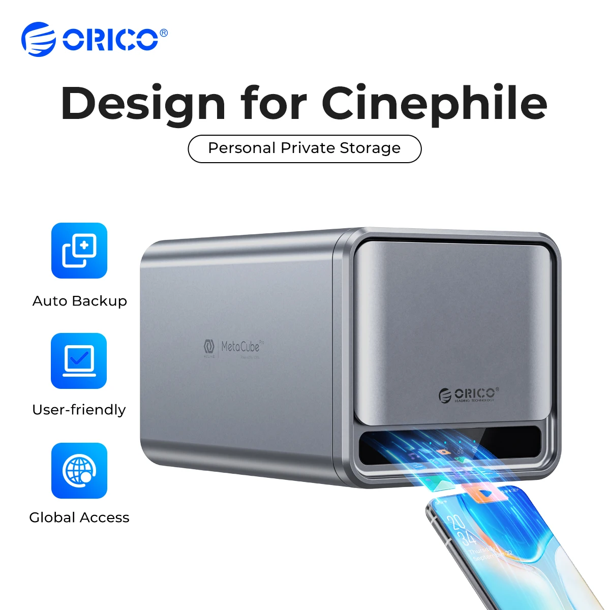 ORICO-MetaCube-NAS-with-Automatic-Backup-Household-Storage-Type-C-3-5 ...