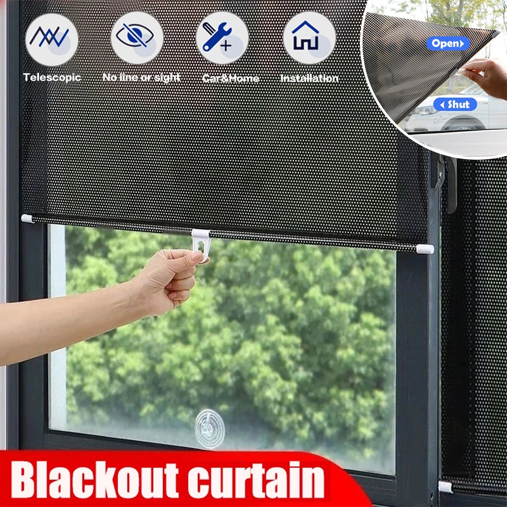 Universal Roller Blinds Suction Cup Sunshade Blackout Curtain Car ...
