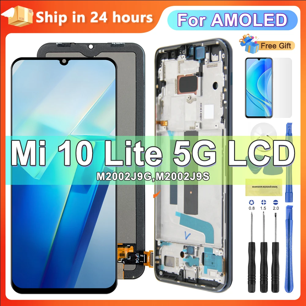 Pantalla-Lcd-para-Xiaomi-Mi-10-Lite-5G-M2002J9G-M2002J9S-montaje-de ...