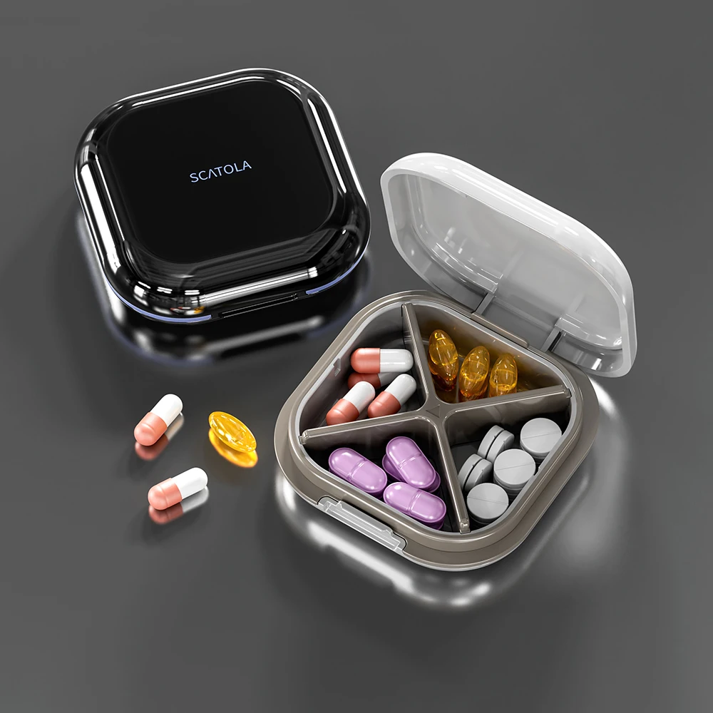 Waterproof-Pill-Case-4-Compartments-Pill-Organizer-Portable-Travel ...