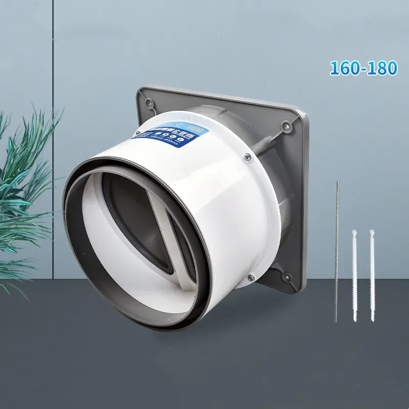 ABS-Kitchen-Range-Hood-Check-Valve-Round-Pipe-Backdraft-Damper-for-150 ...