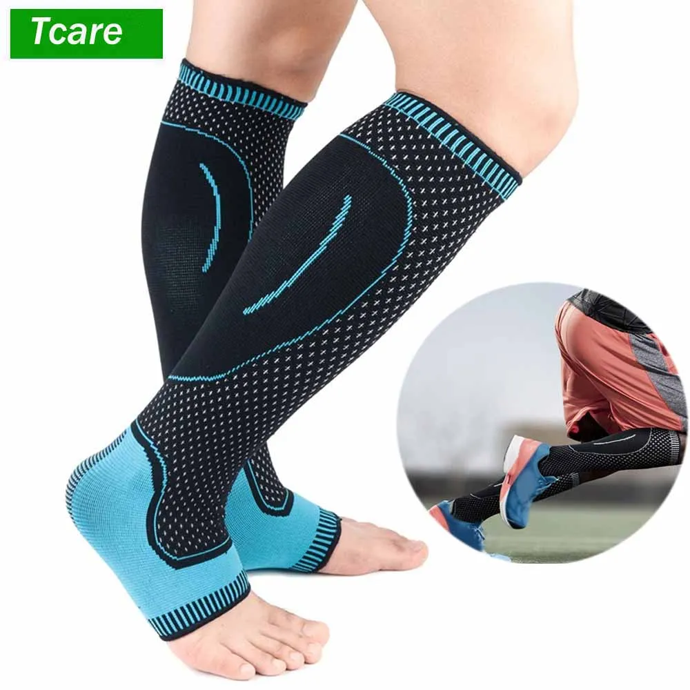 Tcare Sports Compression Leg Sleeve Basketball Football Calf Support ...