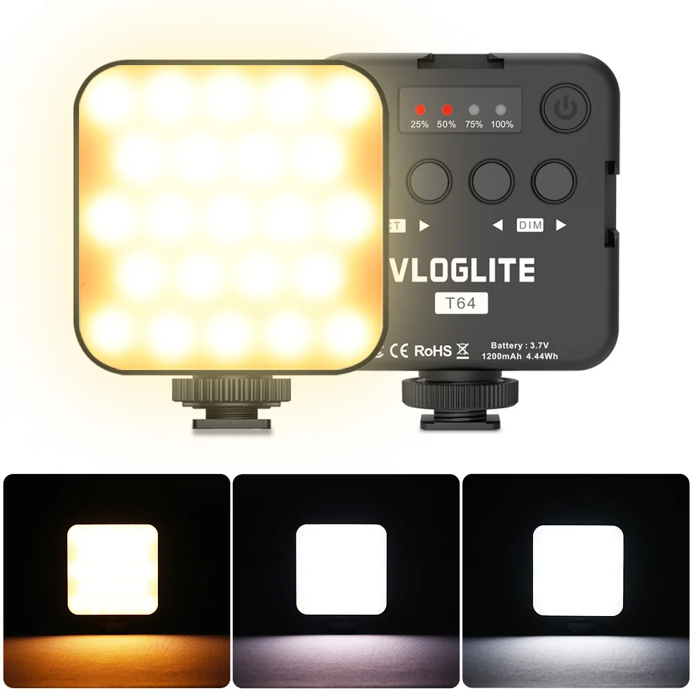 New-Mini-Video-Light-On-camera-Led-Photography-Lighting-Phone-Vlog-Kit ...