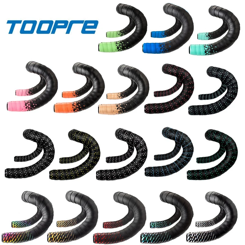 Toopre 로드 바이크 바 테이프 다채로운 그라데이션 컬러 핸들 바 테이프 Evapu 소프트 방진 랩 테이프 내구성 바 테이프 신제품자전거 손잡이