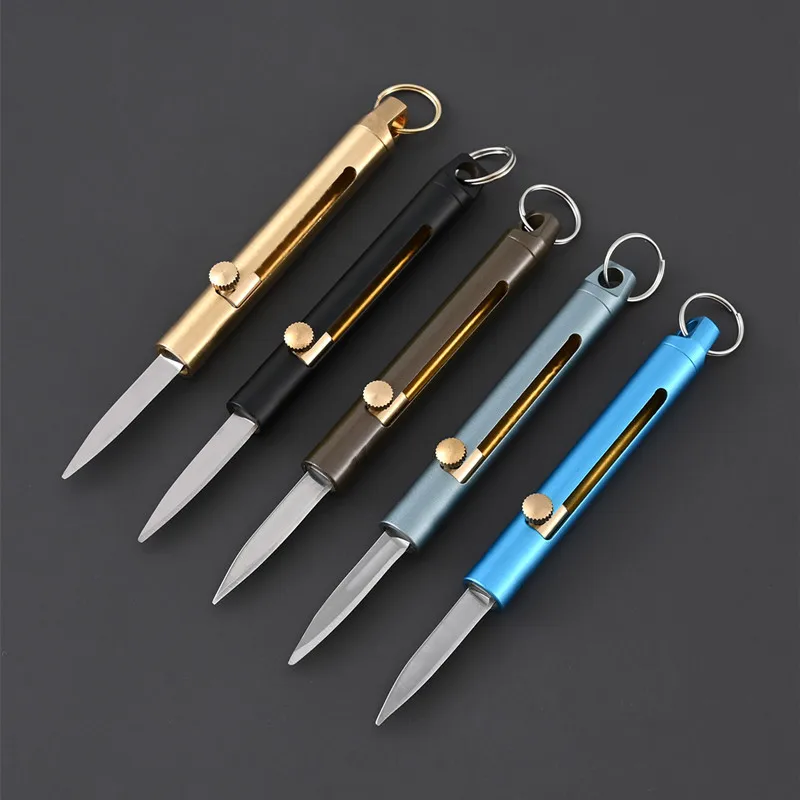 EDC-Brass-Retractable-Knife-Outdoor-Portable-Sharp-Utility-Knife ...