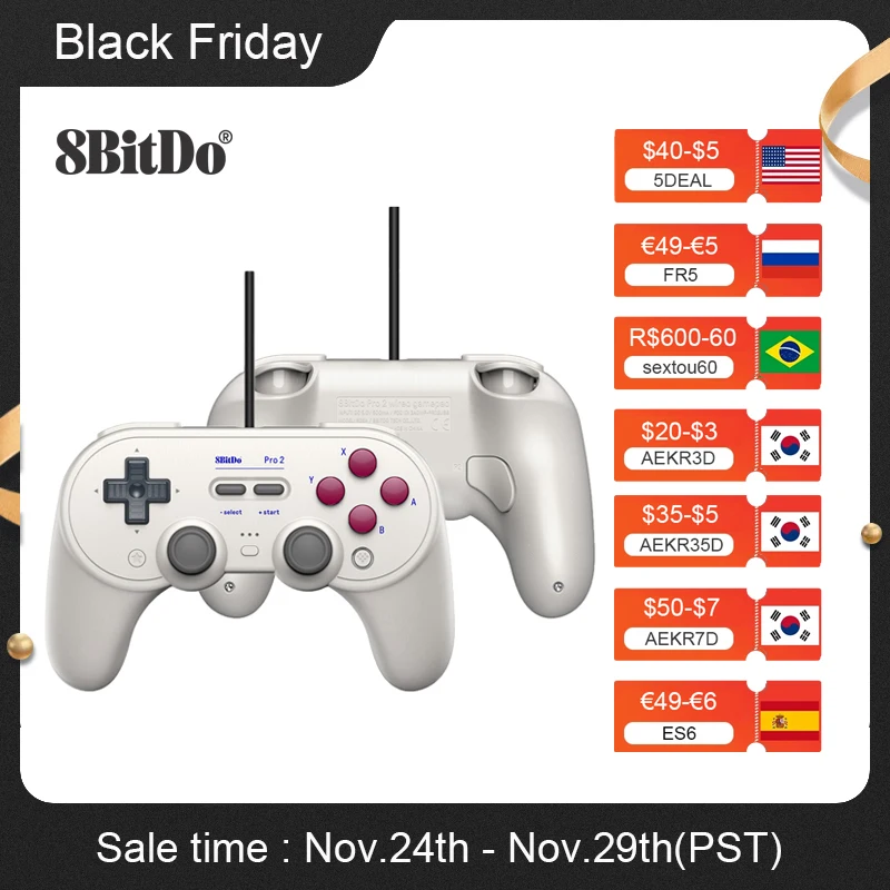 8bitdo Pro 2 Controlador Com Fio Usb Gamepad Com Joystick Para Nitendo Interruptor Oled ...