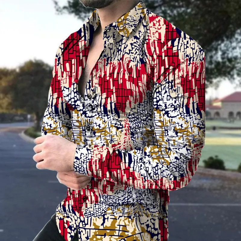 Fashion-Men-Brand-Long-Sleeve-Shirt-Floral-Male-Blouse-Casual-Shirts ...