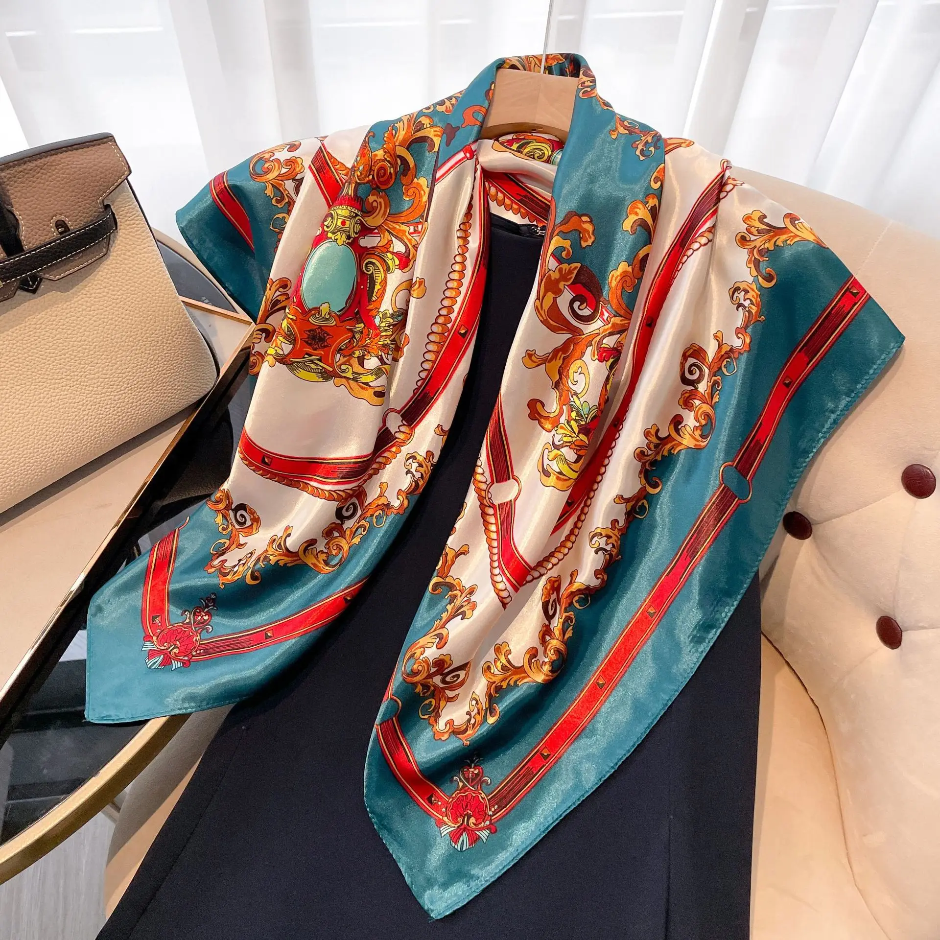 Silk-Head-Scarf-Women-Luxury-Fashion-Hair-Scarve-Beautiful-Foulard-Soft ...