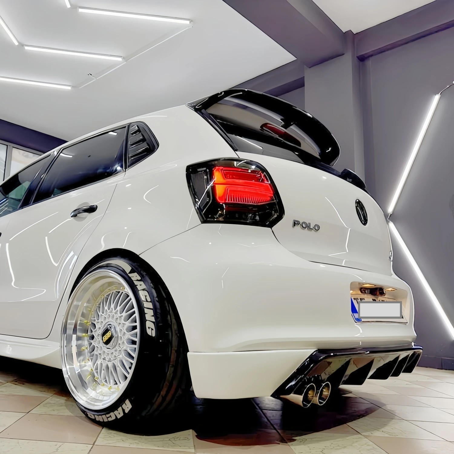 Gloss Black Car Rear Roof Spoiler Wings For Volkswagen Polo MK5 6R 6C 3 ...
