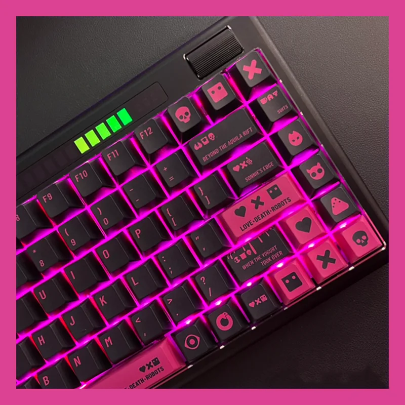 142-Keys-set-Love-Death-Robots-Key-Caps-PBT-5-Sides-Dye-Subbed-Keycaps ...