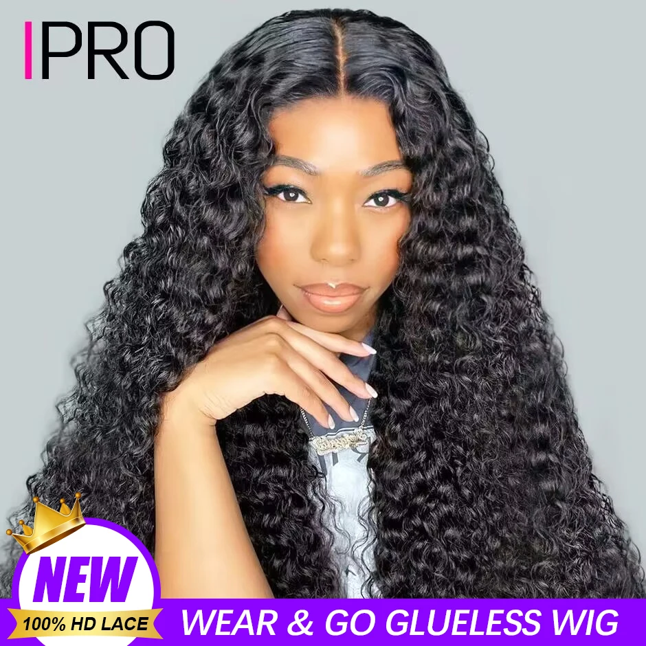 Pre-Cut-Wear-Go-Wig-IPRO-HAIR-Kinky-Curly-Human-Hair-Wigs-180-Wear-Go ...
