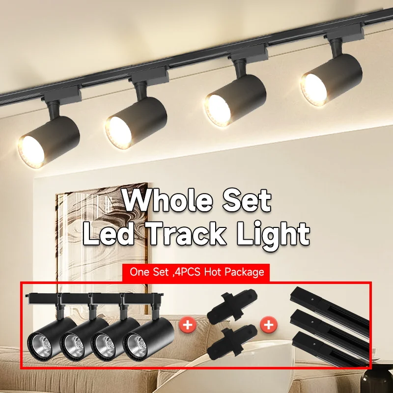 Led-Tracks-Light-Fixture-Rail-110-220V-COB-Ceiling-Track-Lamp-20W-40W ...
