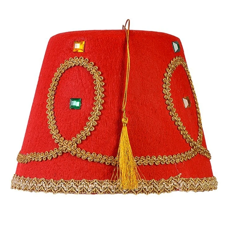 Elegant Fez Hat Turkish Hat Stylish Moroccan Headwear with Decorative ...