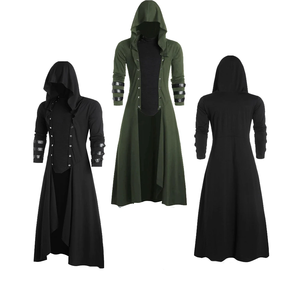 Medieval Hooded Jacket | Cloak Hood Steampunk | Medieval Costume ...