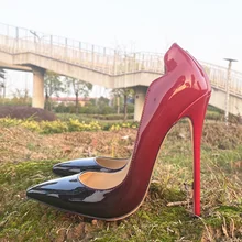 Show Cleavage Sexy stiletto 12cm high heels pointed toe office daily ...