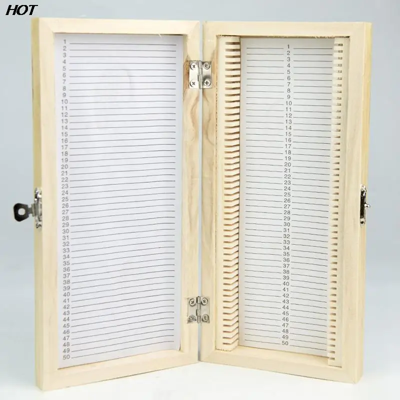 1PC-Microscope-Slide-Box-Case-Portable-Wooden-Storage-Box-Holding-50pcs ...