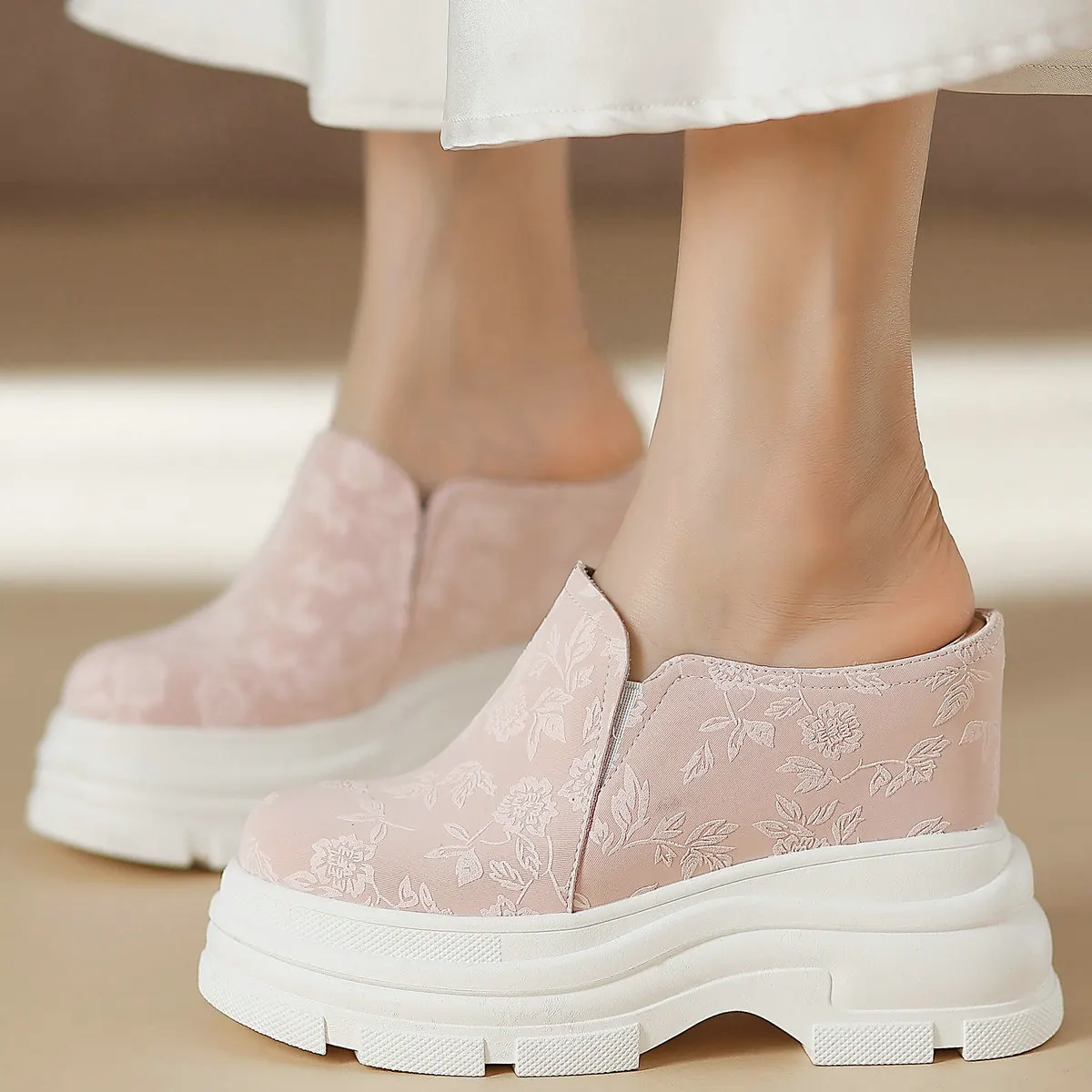 2024-Wedges-Mules-Women-Genuine-Leather-Super-High-Heels-Gladiator ...