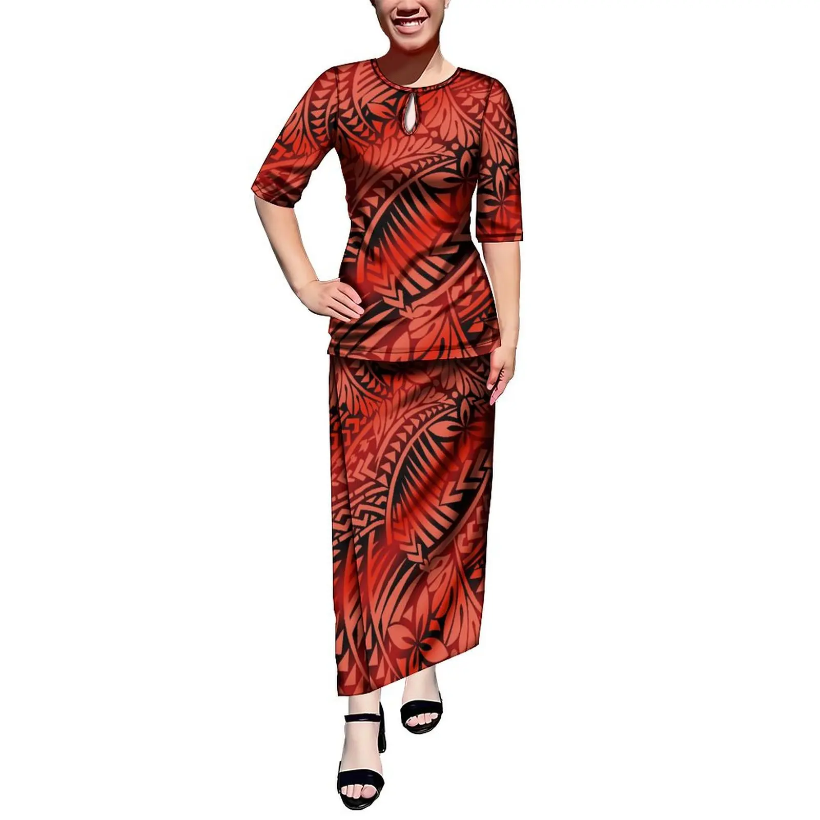 New Wholesale Custom Tonga Samoan Puletasi Dress Pataha Hawaiian ...
