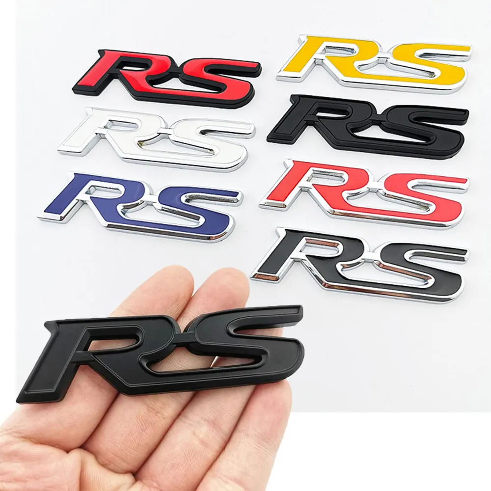 3d-Metal-RS-Sticker-Letters-Logo-Car-Front-Grille-Rear-Trunk-Emblem ...