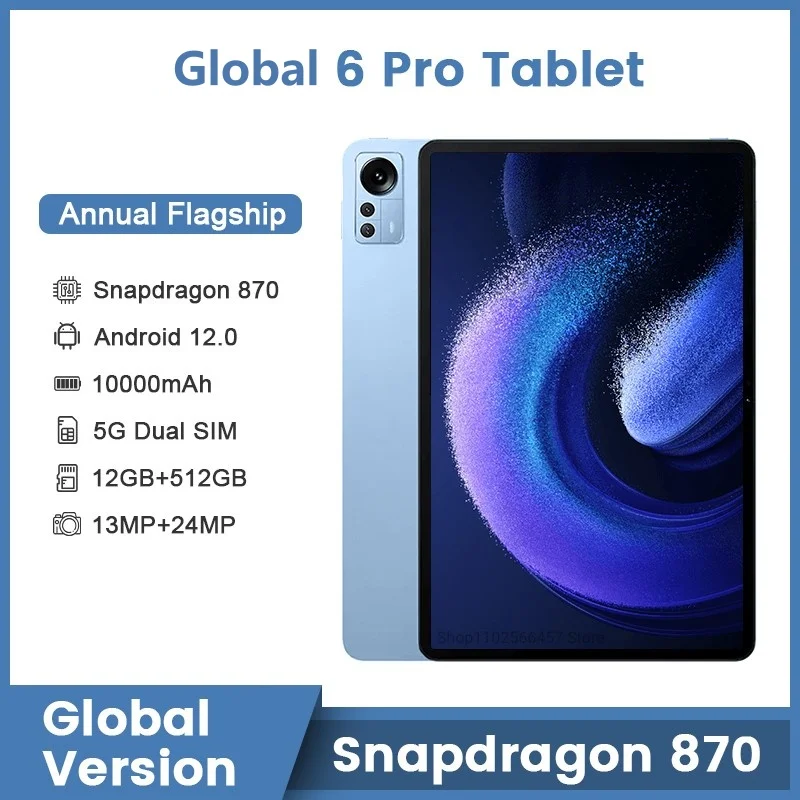 Tablette-Global-Pad-6-Pro-Android-12-Snapdragon-870-HD-cran-4K-PC-1-To ...